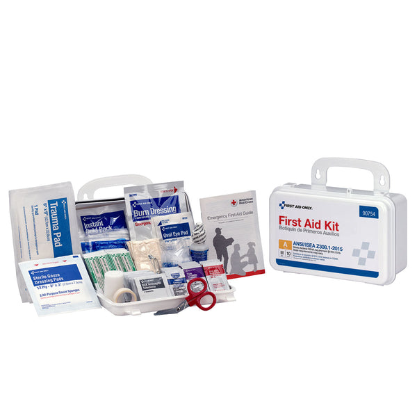 10 Person Bulk Plastic ANSI A First Aid Kit - First – firstaidonly