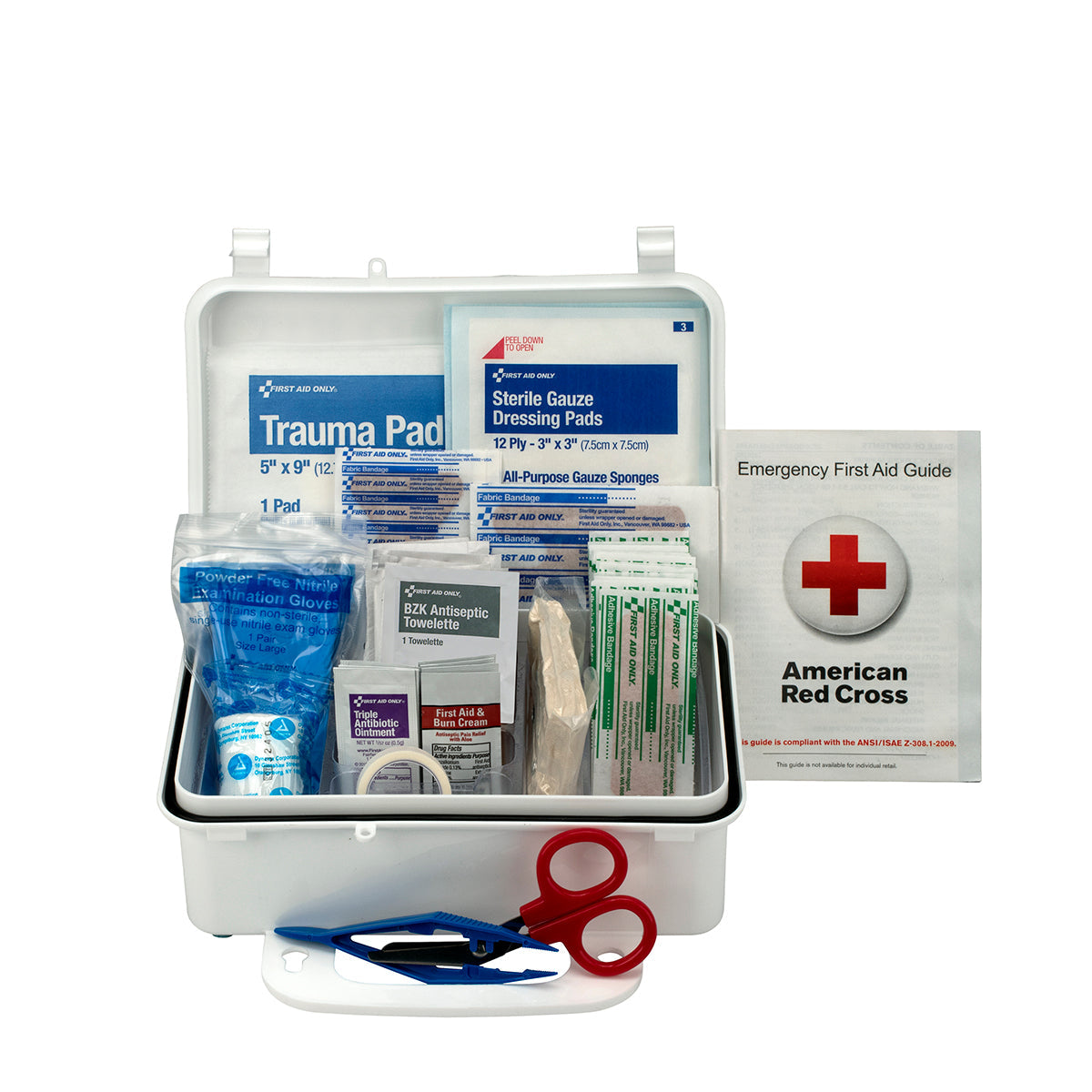 10 Person First Aid Kit Weatherproof Plastic Case – firstaidonly