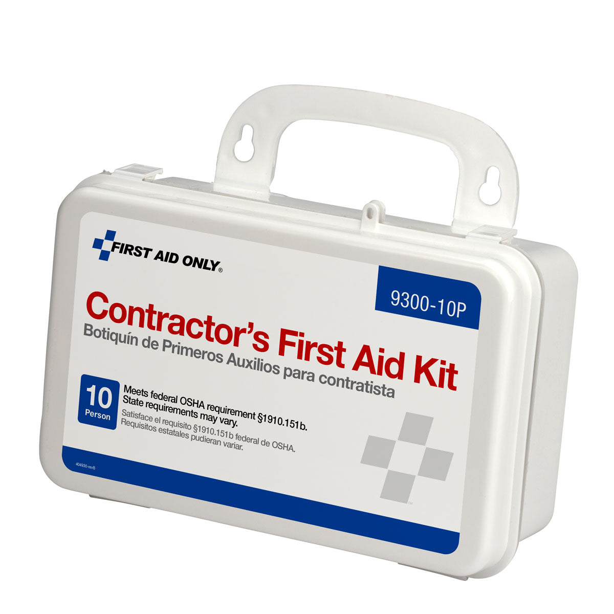 10 Person OSHA Contractor First Aid Kit Plastic Case – firstaidonly