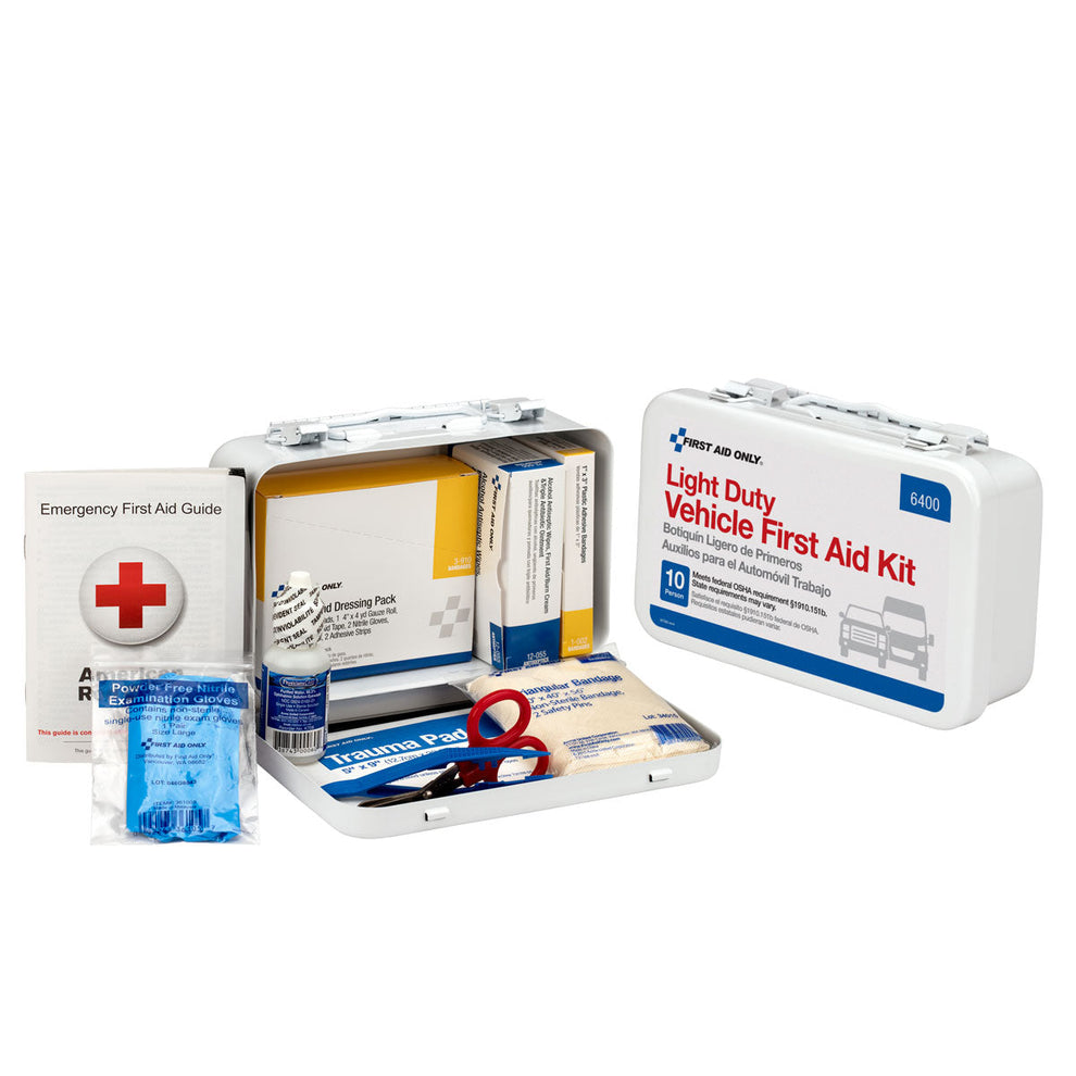 10 Person Vehicle First Aid Kit Weatherproof Steel – firstaidonly