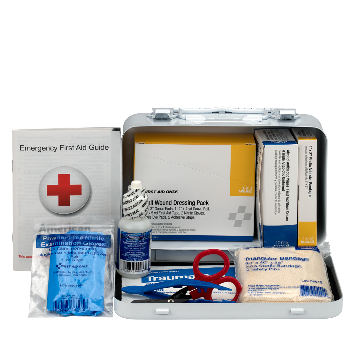 10 Person Vehicle First Aid Kit Weatherproof Steel – firstaidonly