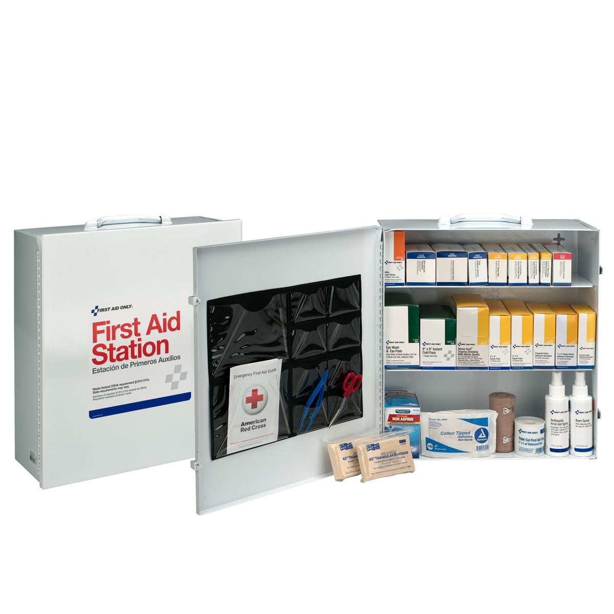 100 Person 3 Shelf First Aid Steel Cabinet - First Aid – firstaidonly