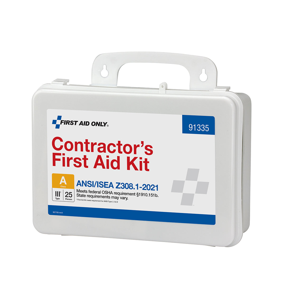 25 Person ANSI A Contractor Plastic First Aid Kit ANSI – firstaidonly