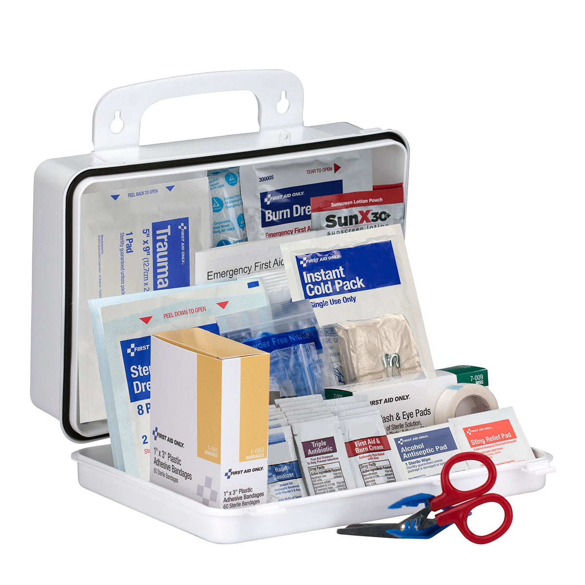 25 Person ANSI A Contractor Plastic First Aid Kit ANSI – firstaidonly