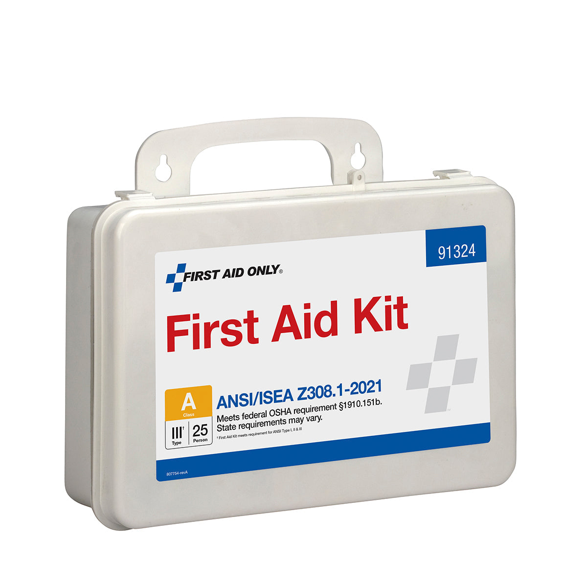25 Person ANSI A Plastic First Aid Kit ANSI 2021 – firstaidonly