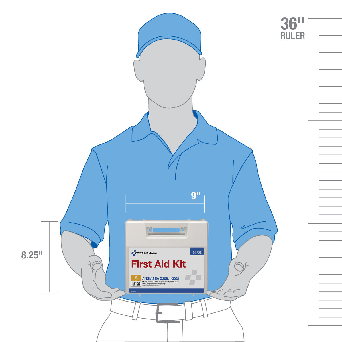 25 Person ANSI A Plastic First Aid Kit with Dividers – firstaidonly