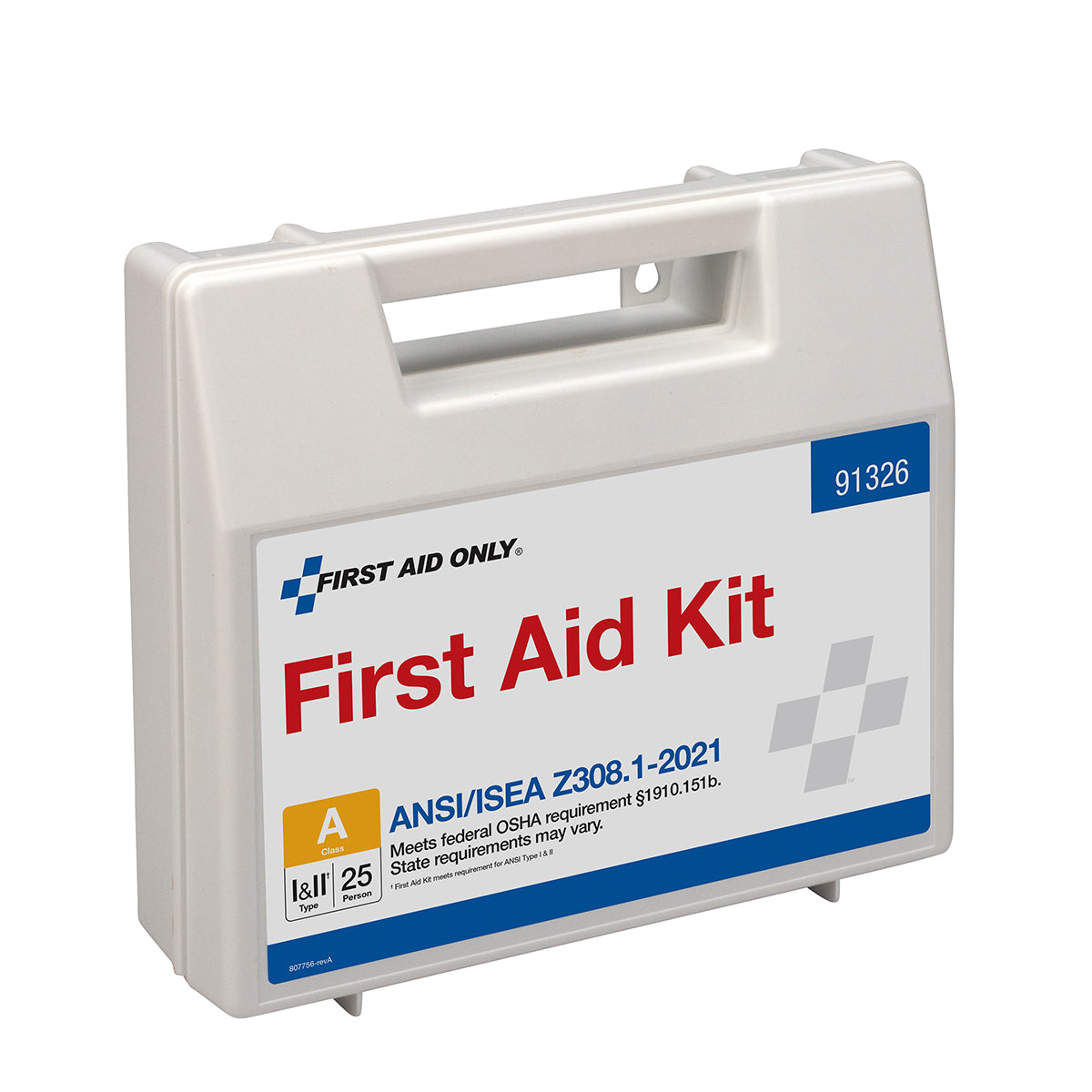 25 Person ANSI A Plastic First Aid Kit with Dividers – firstaidonly