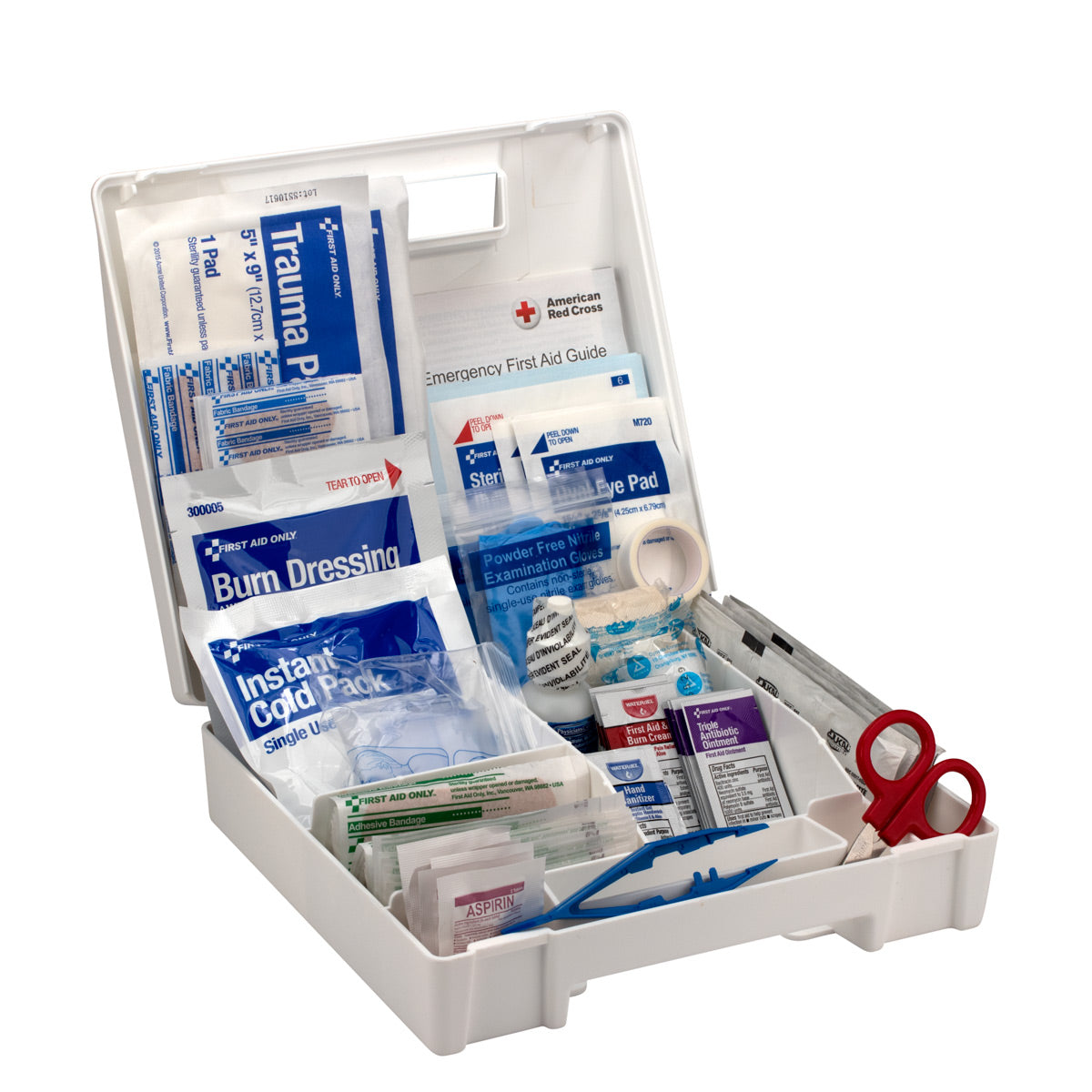 25 Person Bulk Plastic First Aid Kit ANSI A + Type I & – firstaidonly