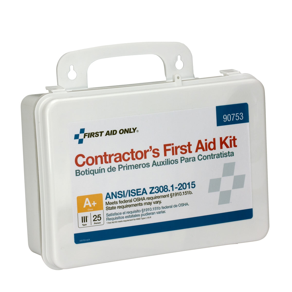 25 Person Contractor ANSI A + First Aid Kit Plastic – firstaidonly