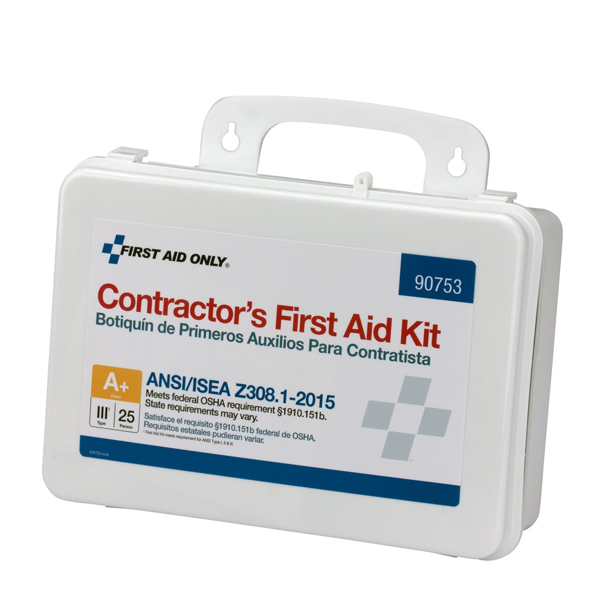 25 Person Contractor ANSI A + First Aid Kit Plastic – firstaidonly