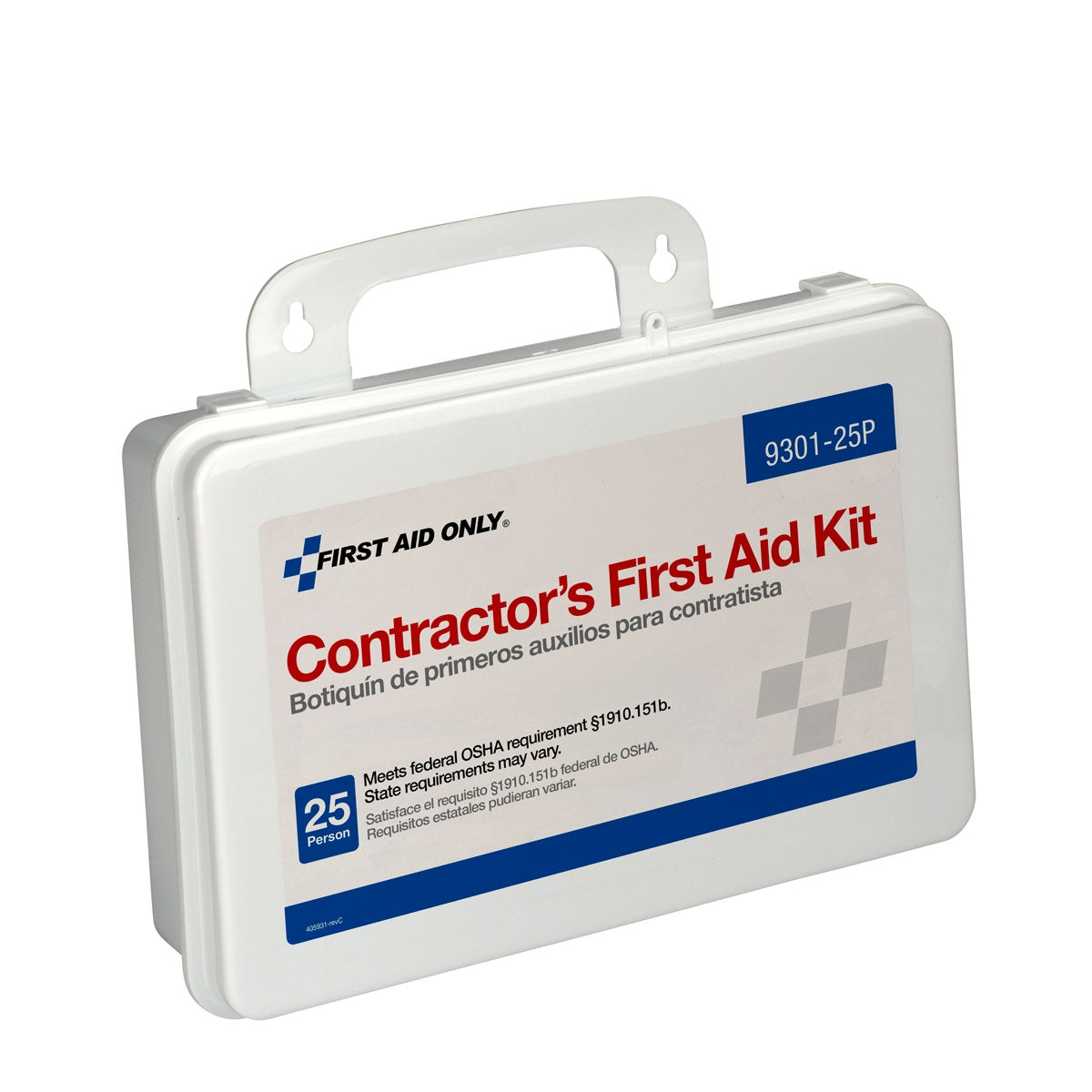 25 Person Contractor First Aid Kit Plastic Case – firstaidonly