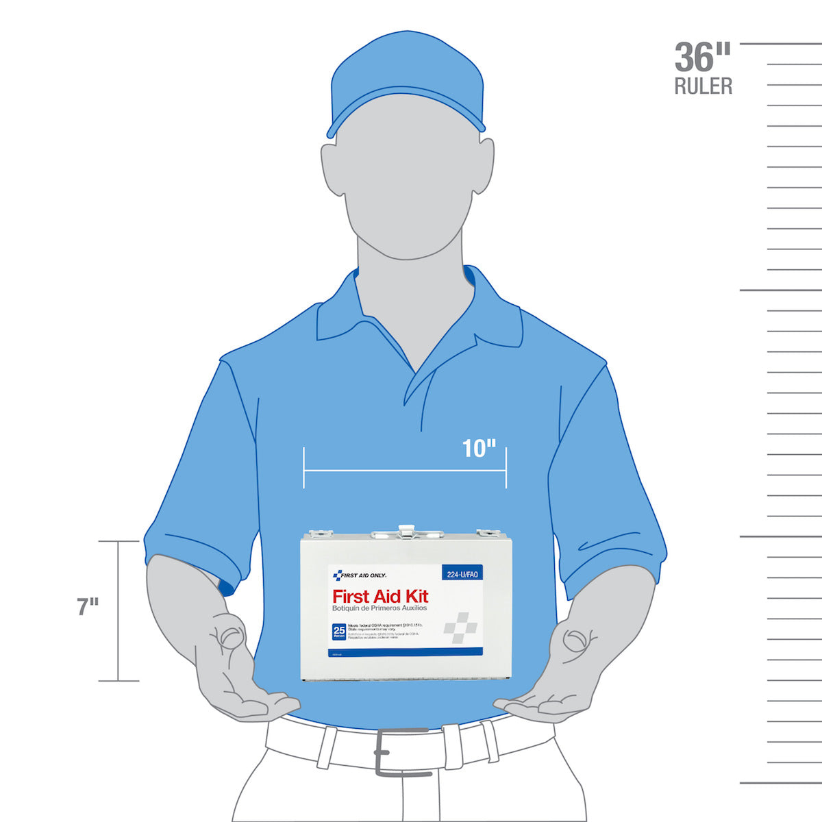 25 Person First Aid Kit Metal Case - First Aid Only – firstaidonly