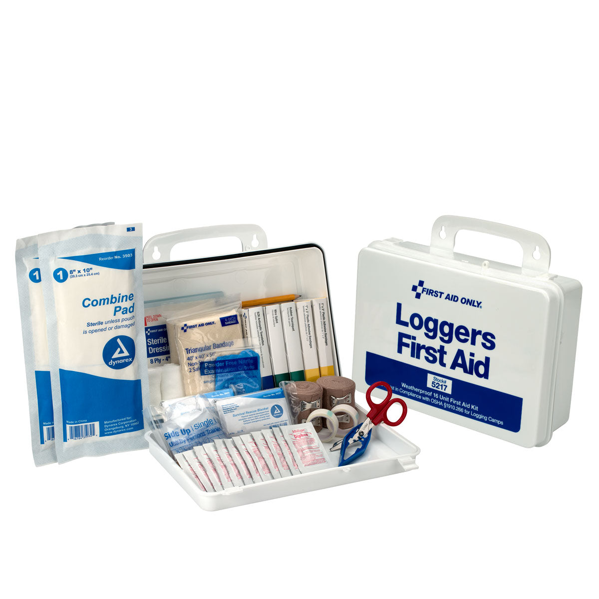 25 Person Loggers First Aid Kit Plastic Case - First – firstaidonly