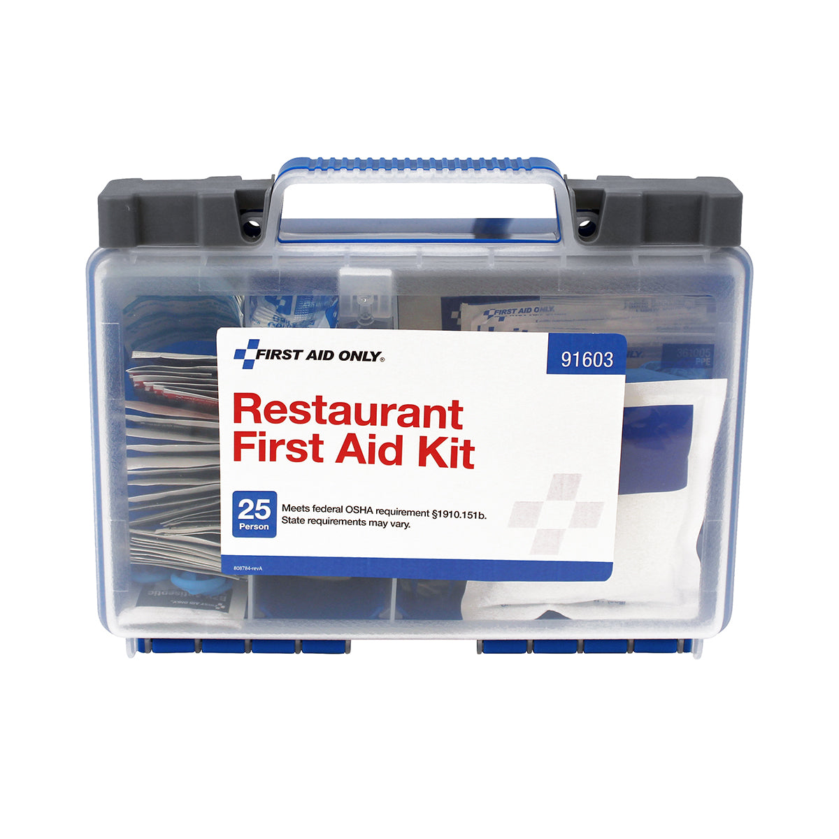 25 Person Plastic Restaurant First Aid Kit - First Aid – firstaidonly