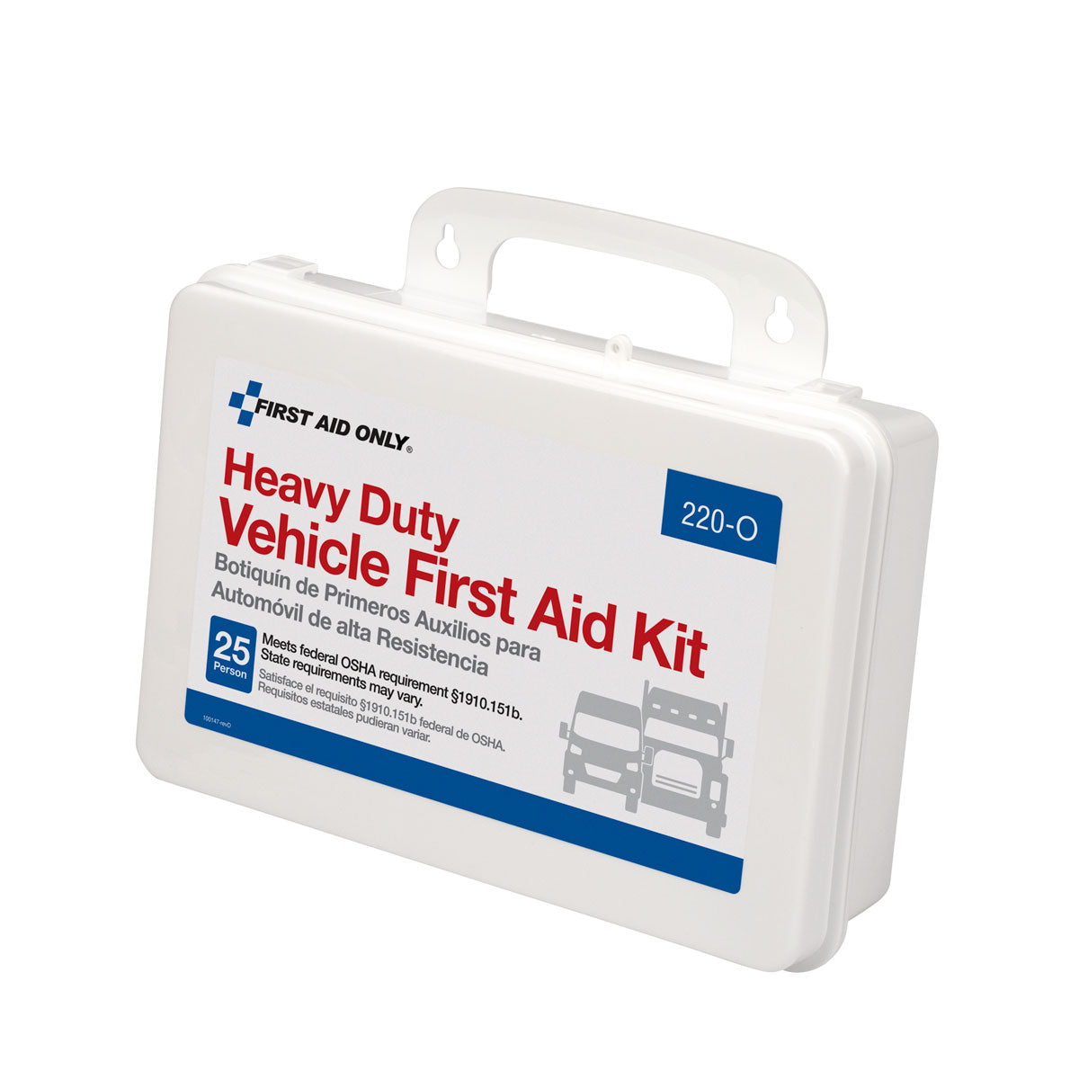 25 Person Vehicle First Aid Kit Plastic Case - First – firstaidonly