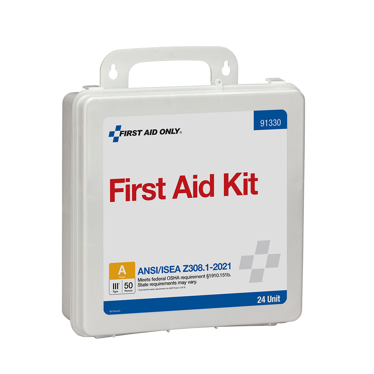50 Person ANSI A 24 Unit Plastic First Aid Kit ANSI – firstaidonly