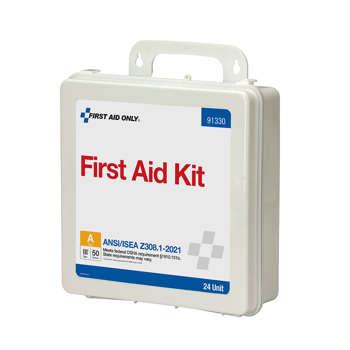 50 Person ANSI A 24 Unit Plastic First Aid Kit ANSI – firstaidonly