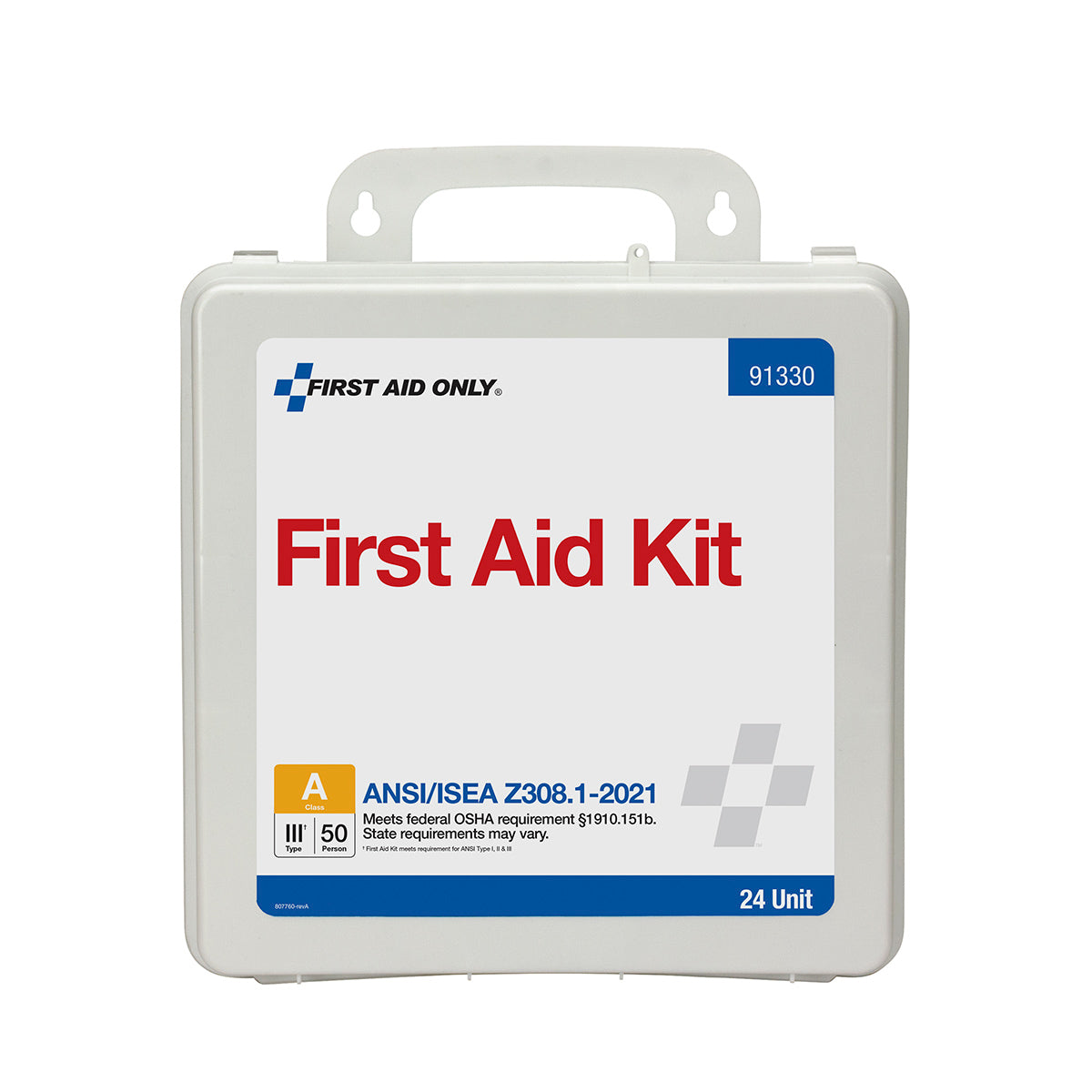 50 Person ANSI A 24 Unit Plastic First Aid Kit ANSI – firstaidonly