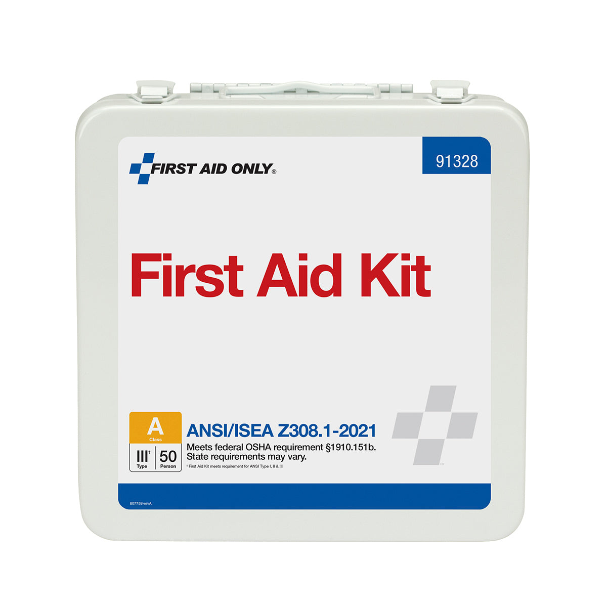 50 Person ANSI A Metal First Aid Kit ANSI 2021 – firstaidonly