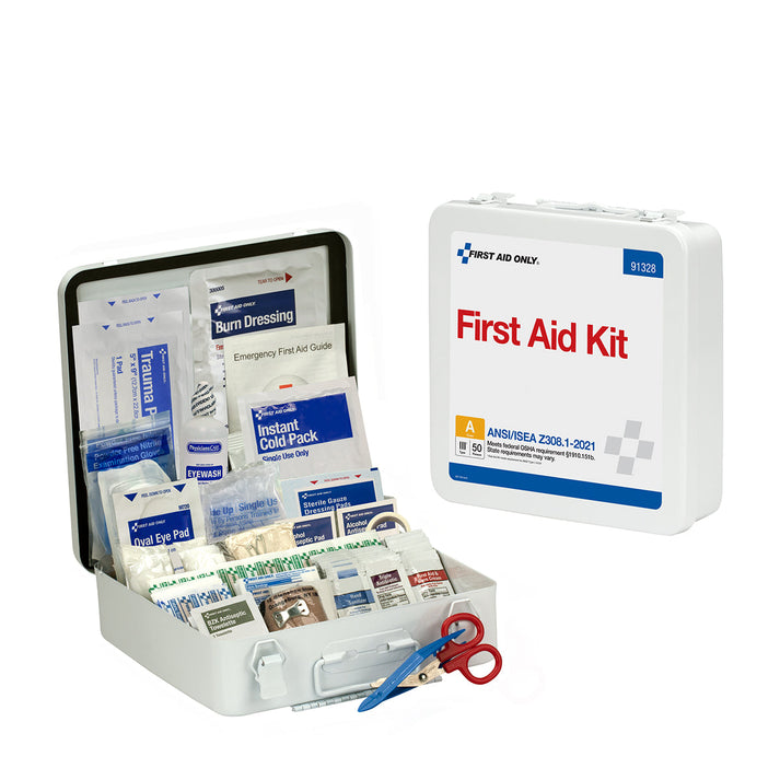 50 Person ANSI A Metal First Aid Kit ANSI 2021 – firstaidonly