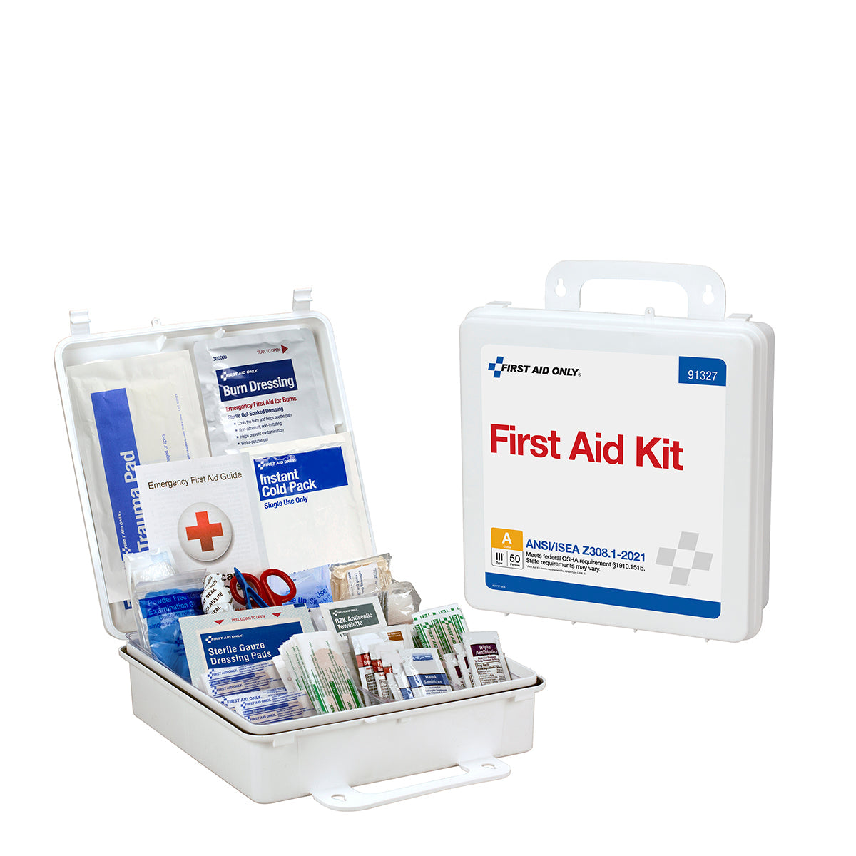 50 Person ANSI A Plastic First Aid Kit ANSI 2021 – firstaidonly