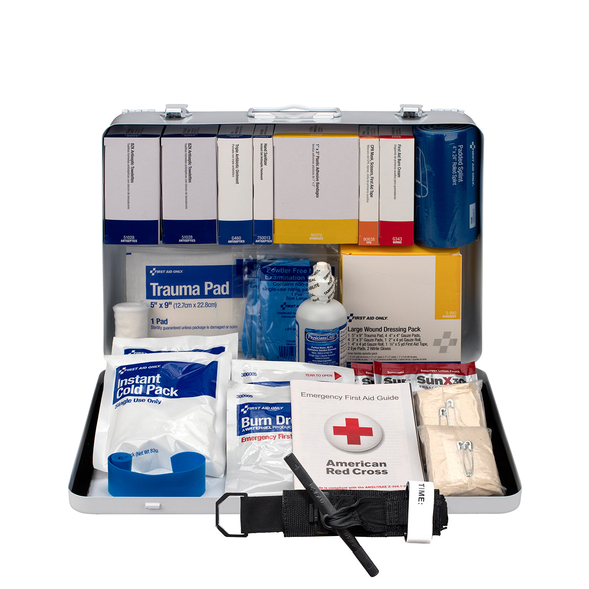50 Person ANSI B Contractor Metal First Aid Kit ANSI – firstaidonly