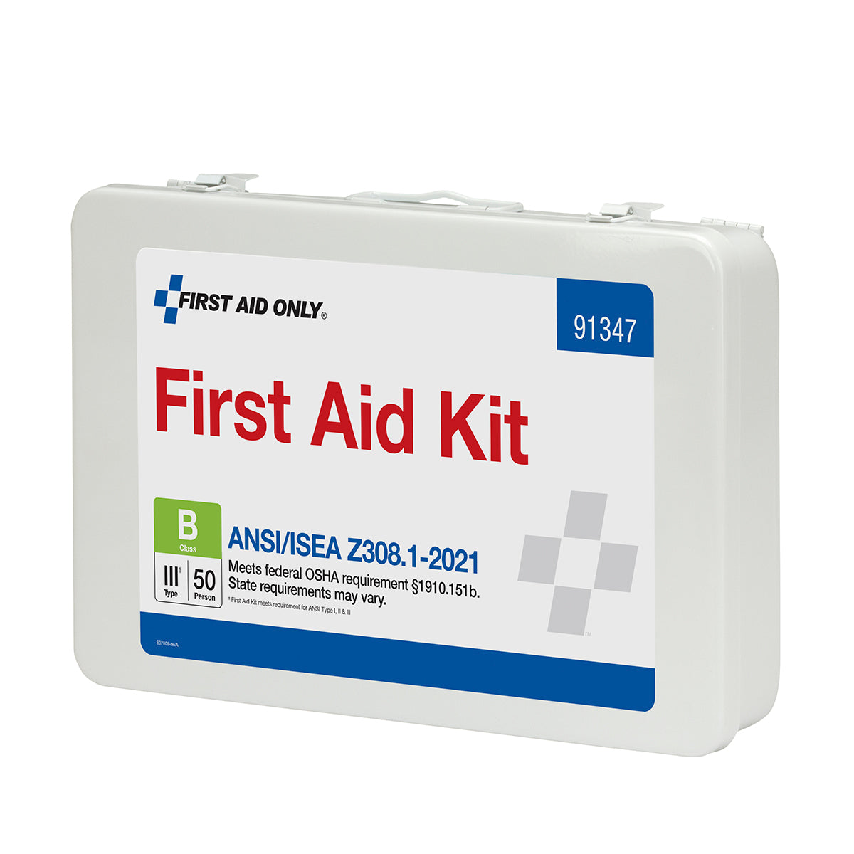 50 Person ANSI B Metal First Aid Kit ANSI 2021 – firstaidonly