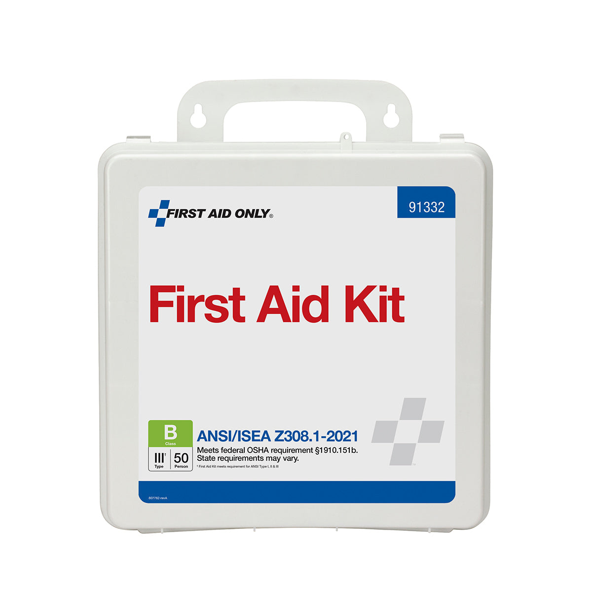 50 Person ANSI B Plastic First Aid Kit ANSI 2021 – firstaidonly