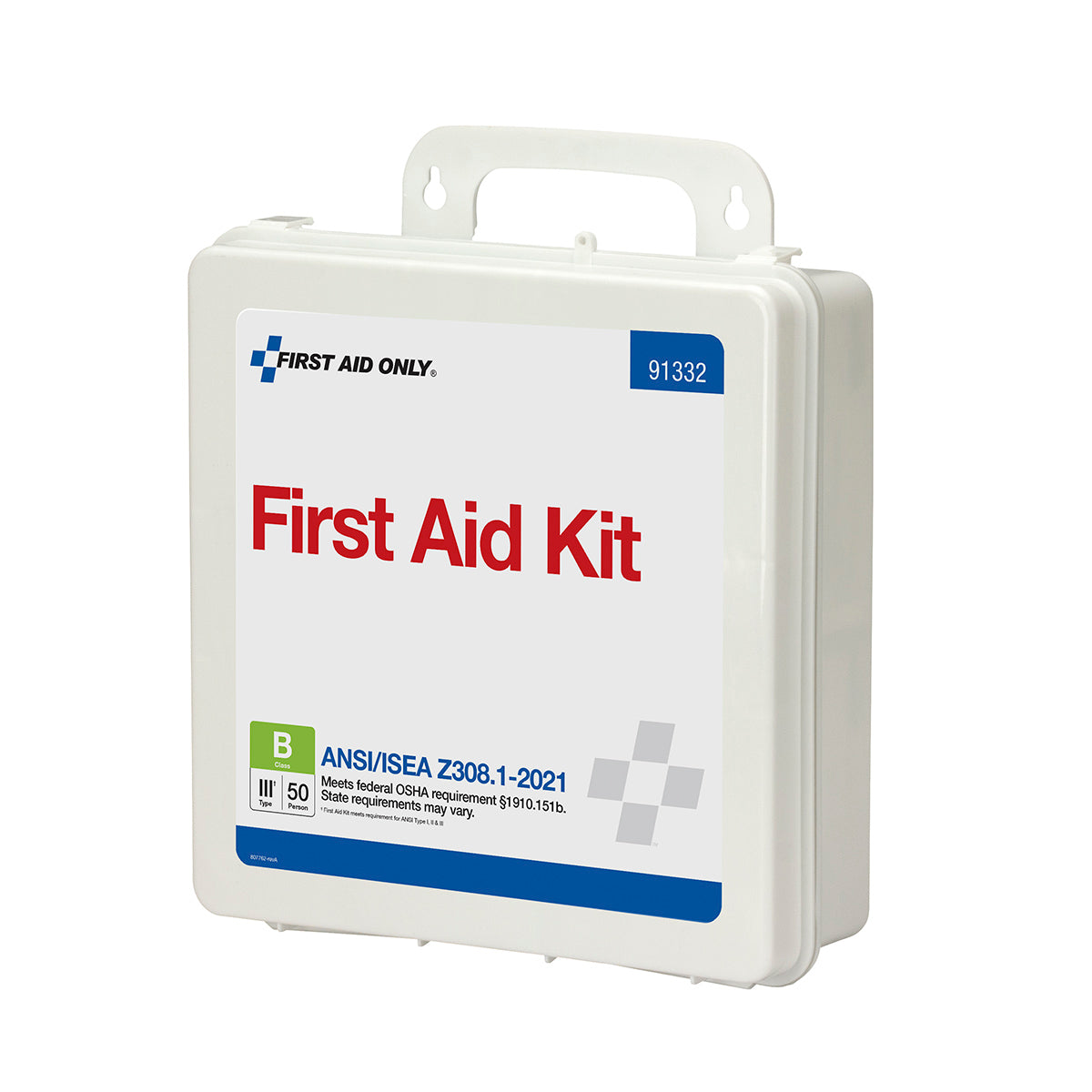 50 Person ANSI B Plastic First Aid Kit ANSI 2021 – firstaidonly
