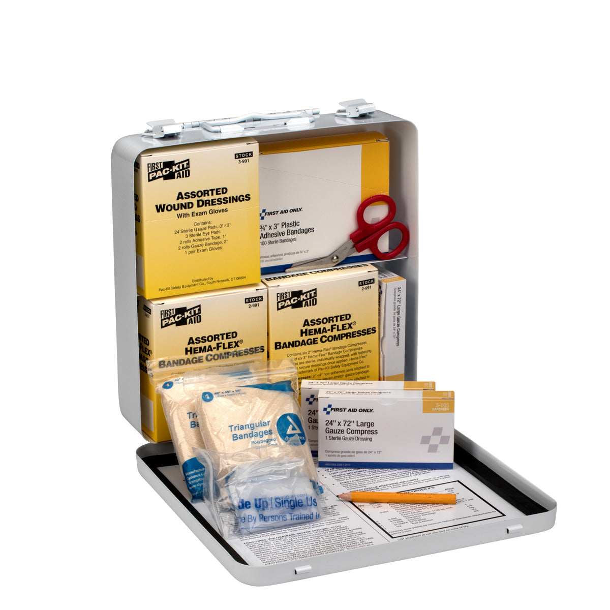 50 Person National Standard Bus First Aid Kit Steel – firstaidonly