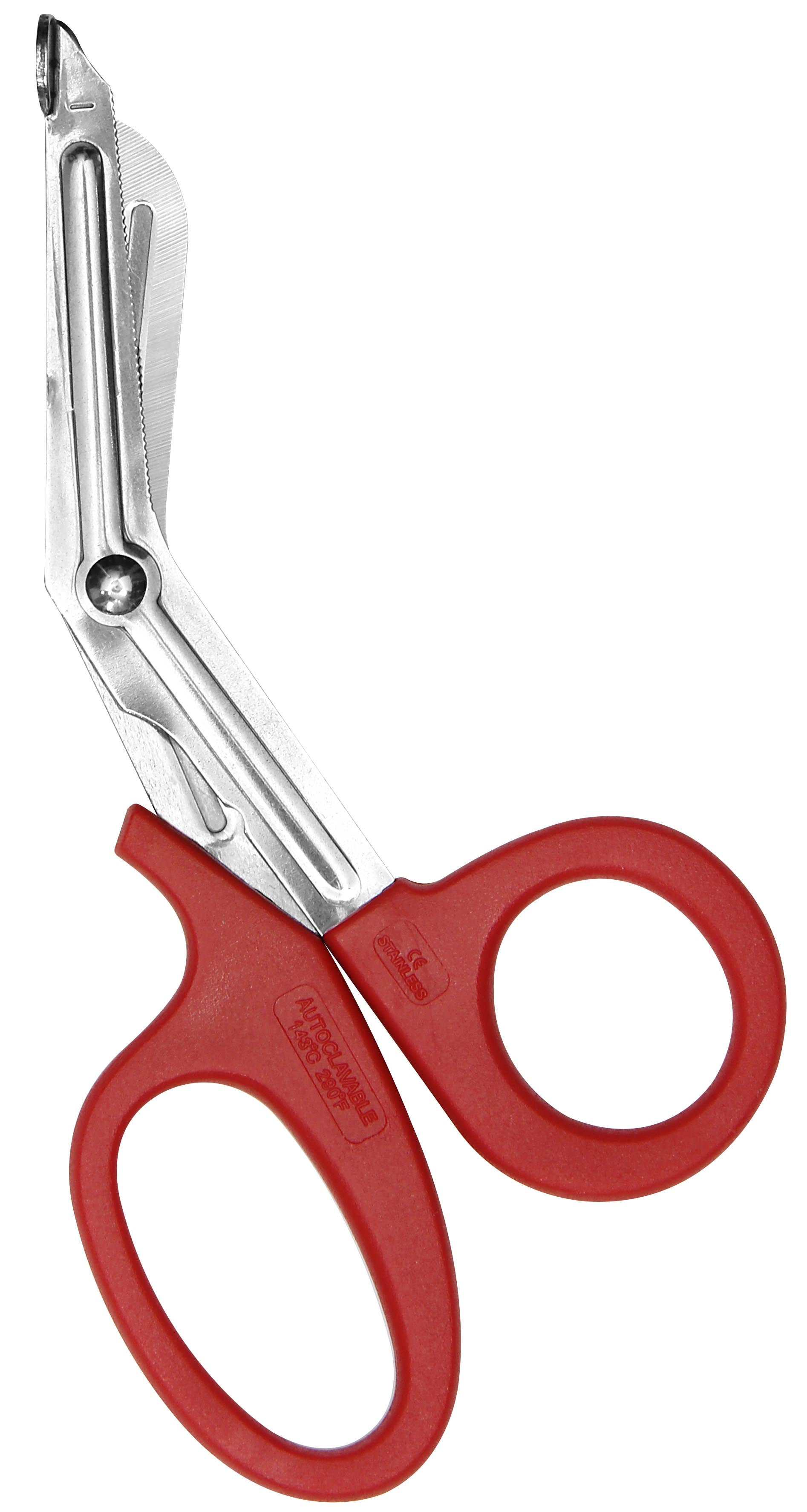 7" Stainless Steel Bandage Shears Red Handle - First – firstaidonly