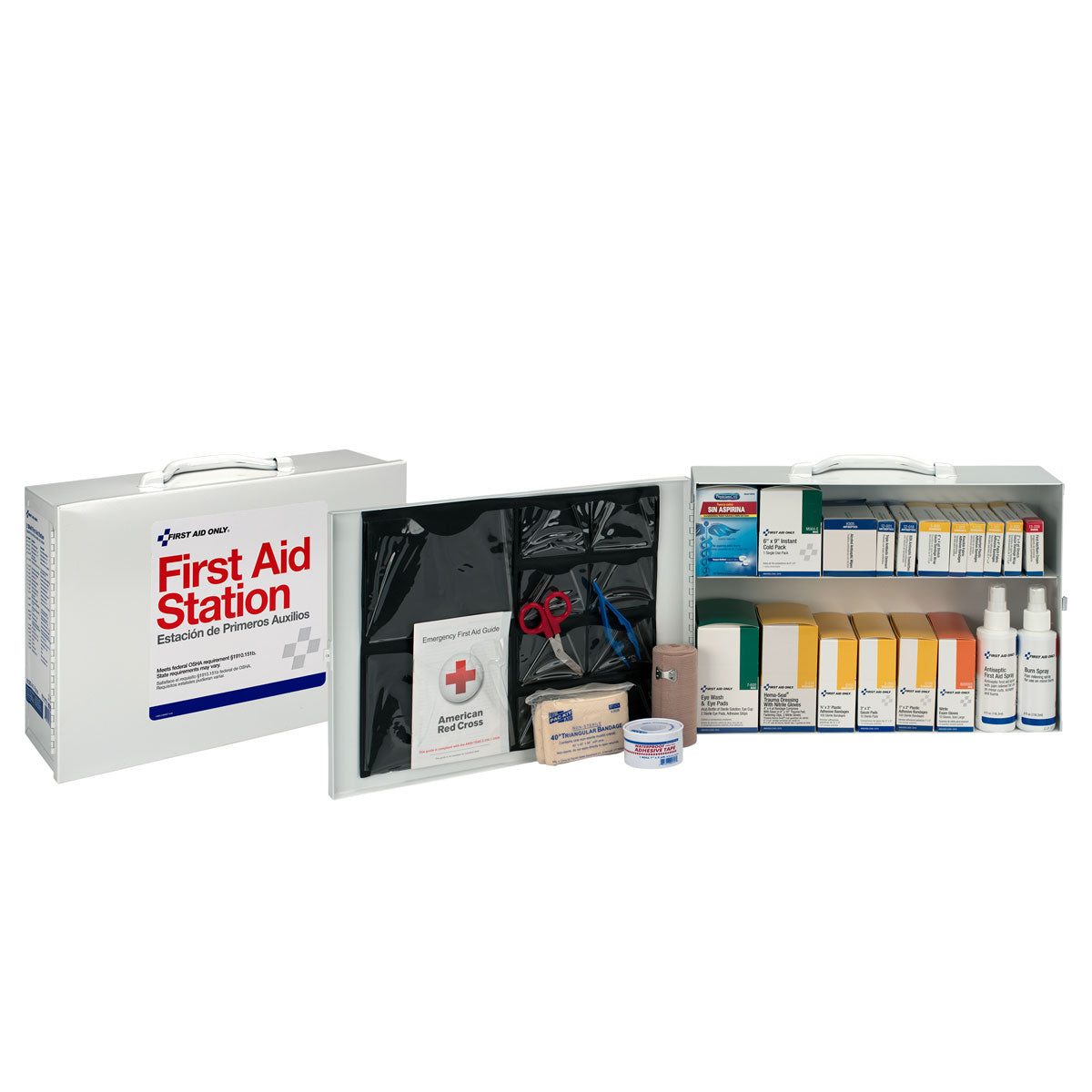 75 Person 2 Shelf First Aid Steel Cabinet - First Aid – firstaidonly