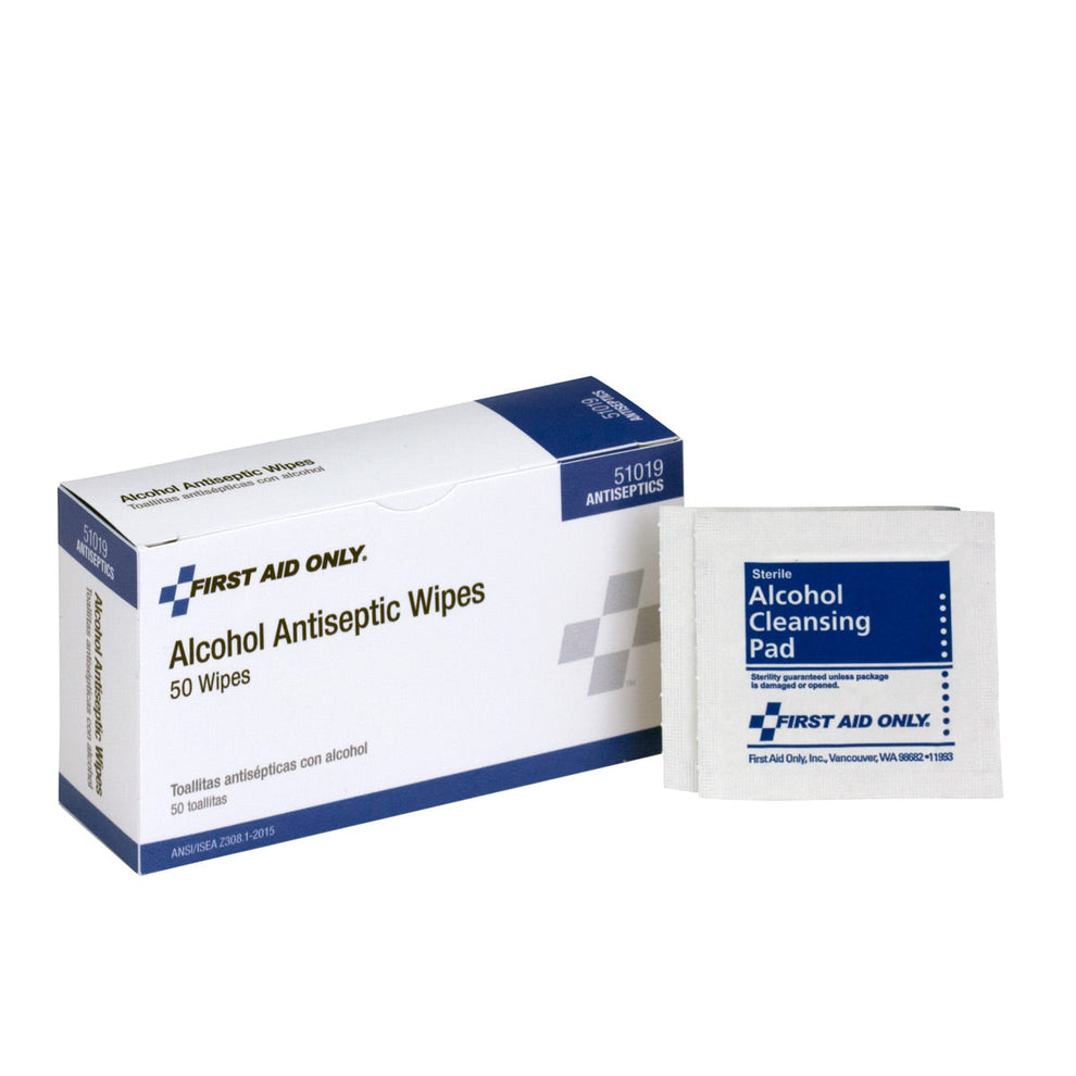 Alcohol Pads 50 per Box - First Aid Only – firstaidonly