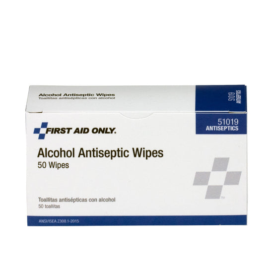 Alcohol Pads 50 per Box - First Aid Only – firstaidonly