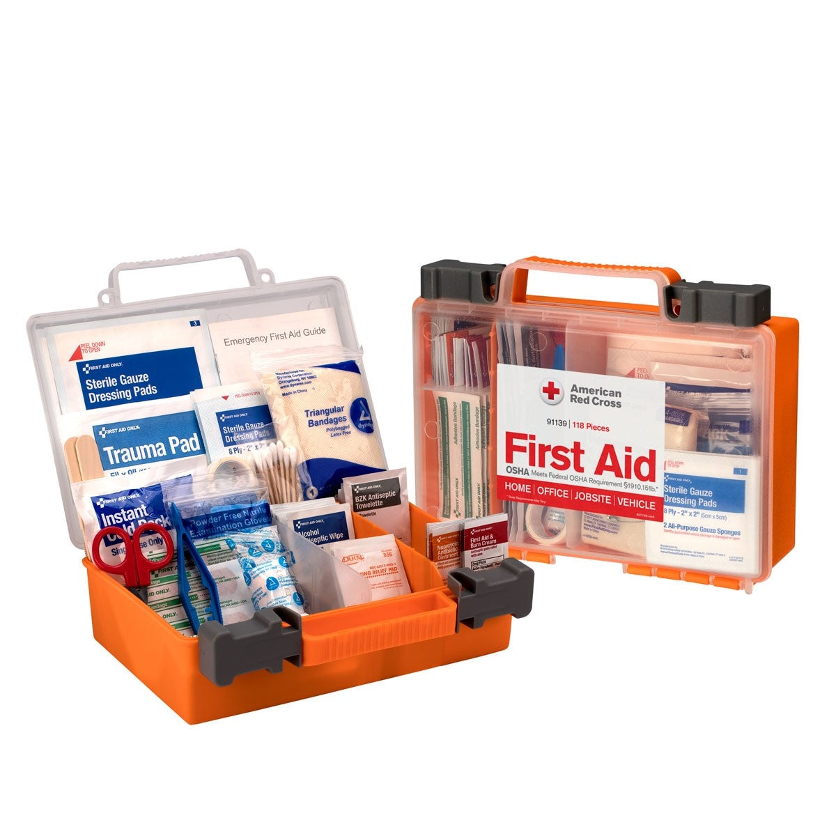 American Red Cross Clear Cover 118-piece First Aid Kit – firstaidonly