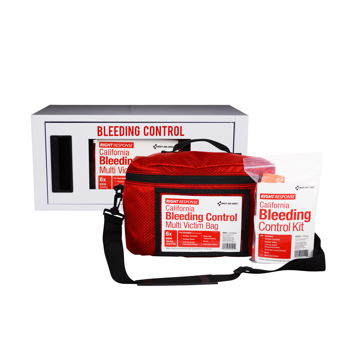 Bleeding Control Cabinet with Multiple Victim Bag – firstaidonly