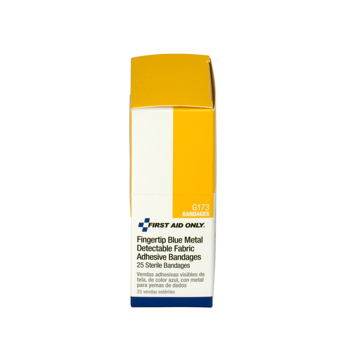 Blue Metal Detectable Fabric Fingertip Bandages 25 Per – firstaidonly