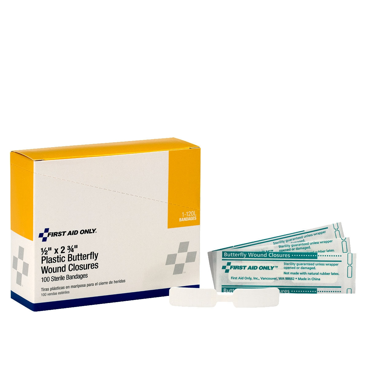 Butterfly Wound Closures Large 100 Per Box - First Aid – firstaidonly