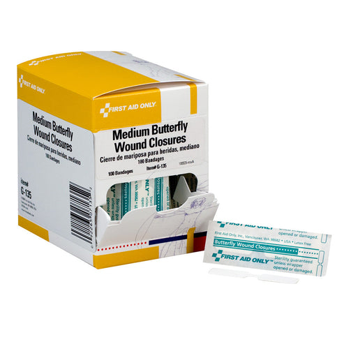 Butterfly Wound Closures Medium 100 Per Box - First – firstaidonly