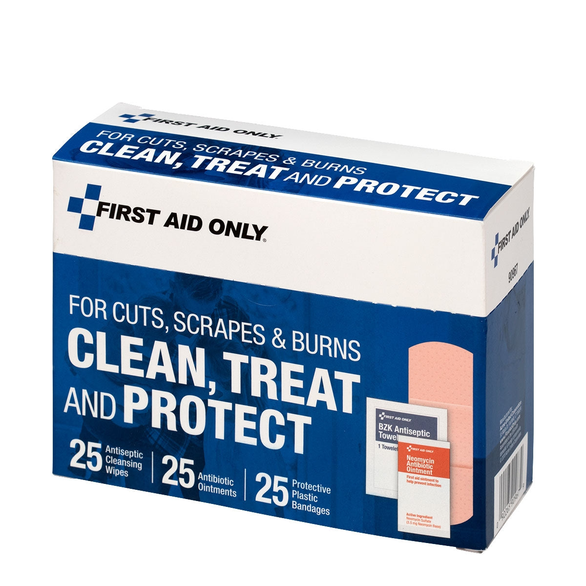 Clean Treat and Protect for Cuts Scrapes & Burns – firstaidonly