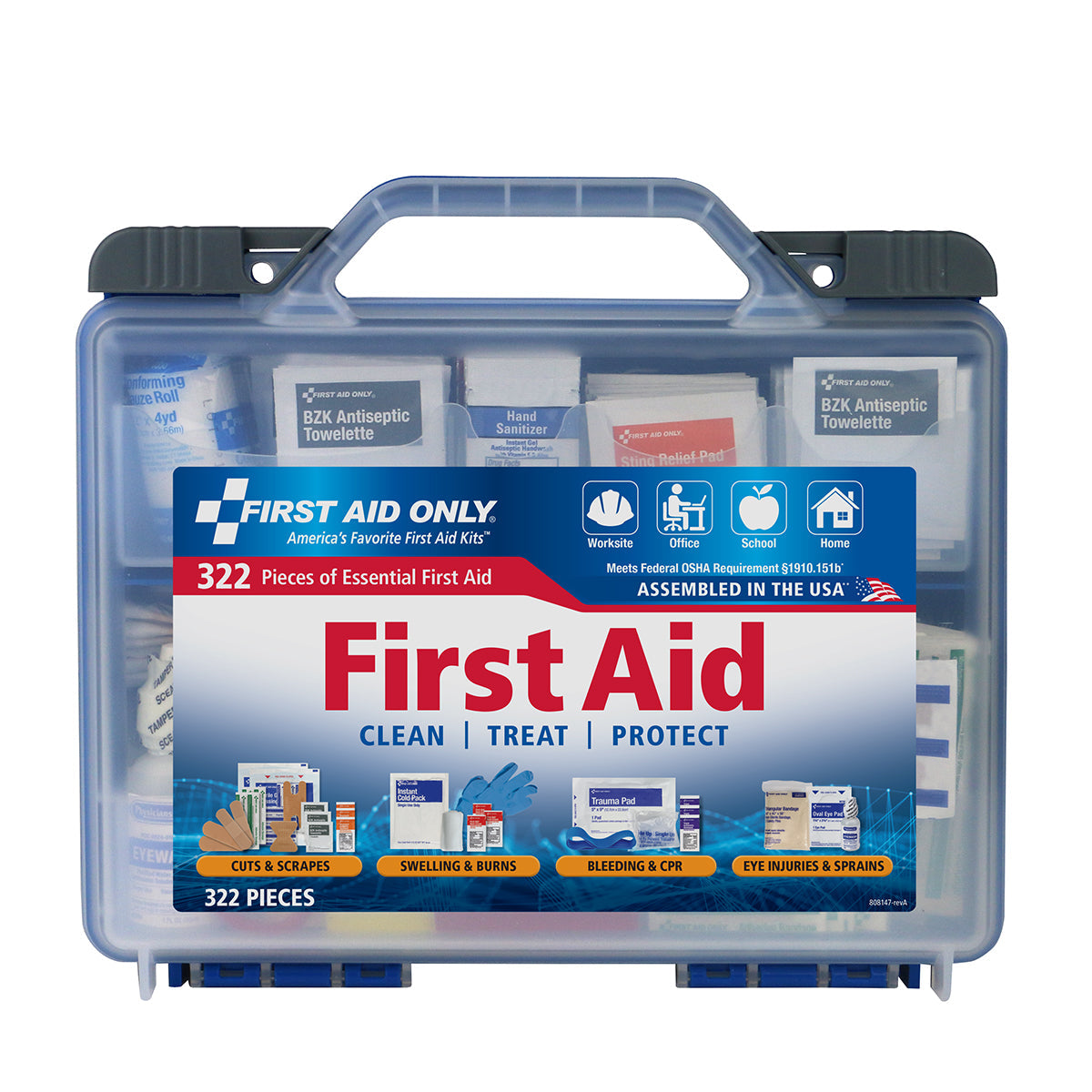 Clear Cover Intermediate First Aid Kit 322 pc – firstaidonly