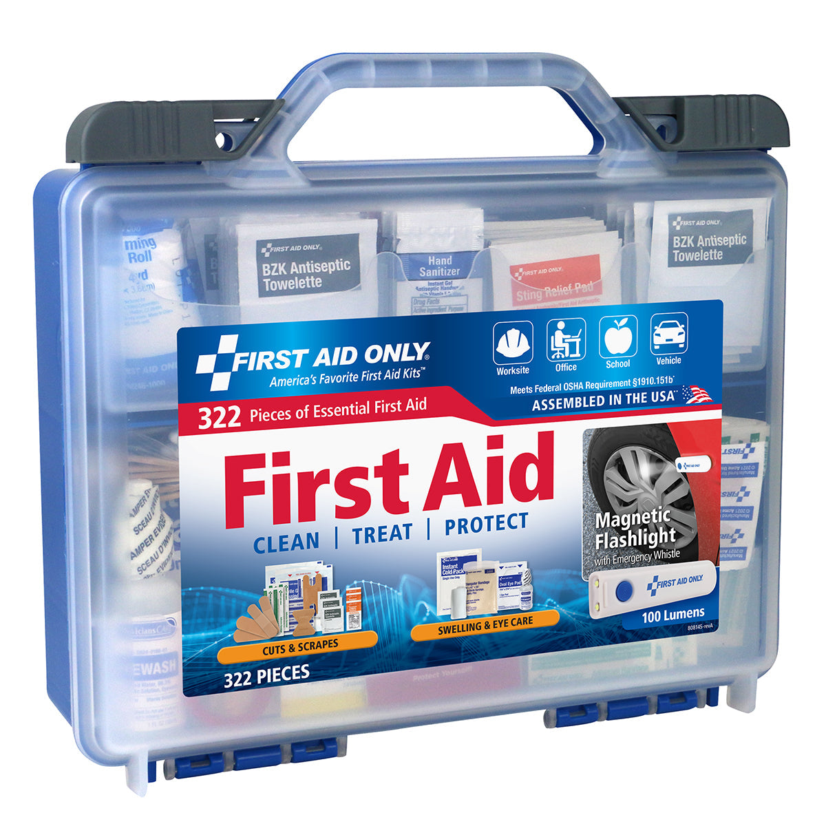 Clear Cover Intermediate First Aid Kit 322 pieces – firstaidonly
