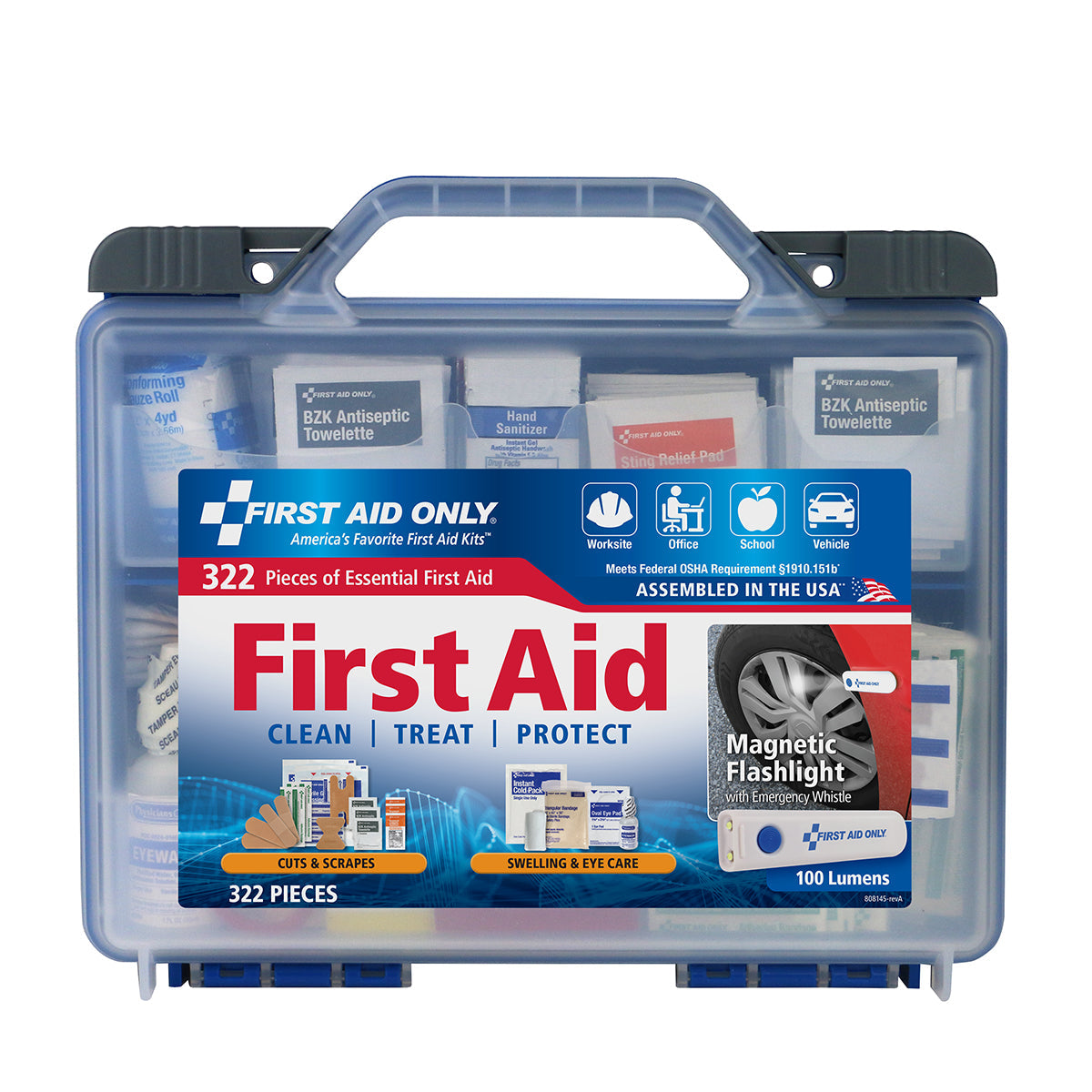 Clear Cover Intermediate First Aid Kit 322 pieces – firstaidonly