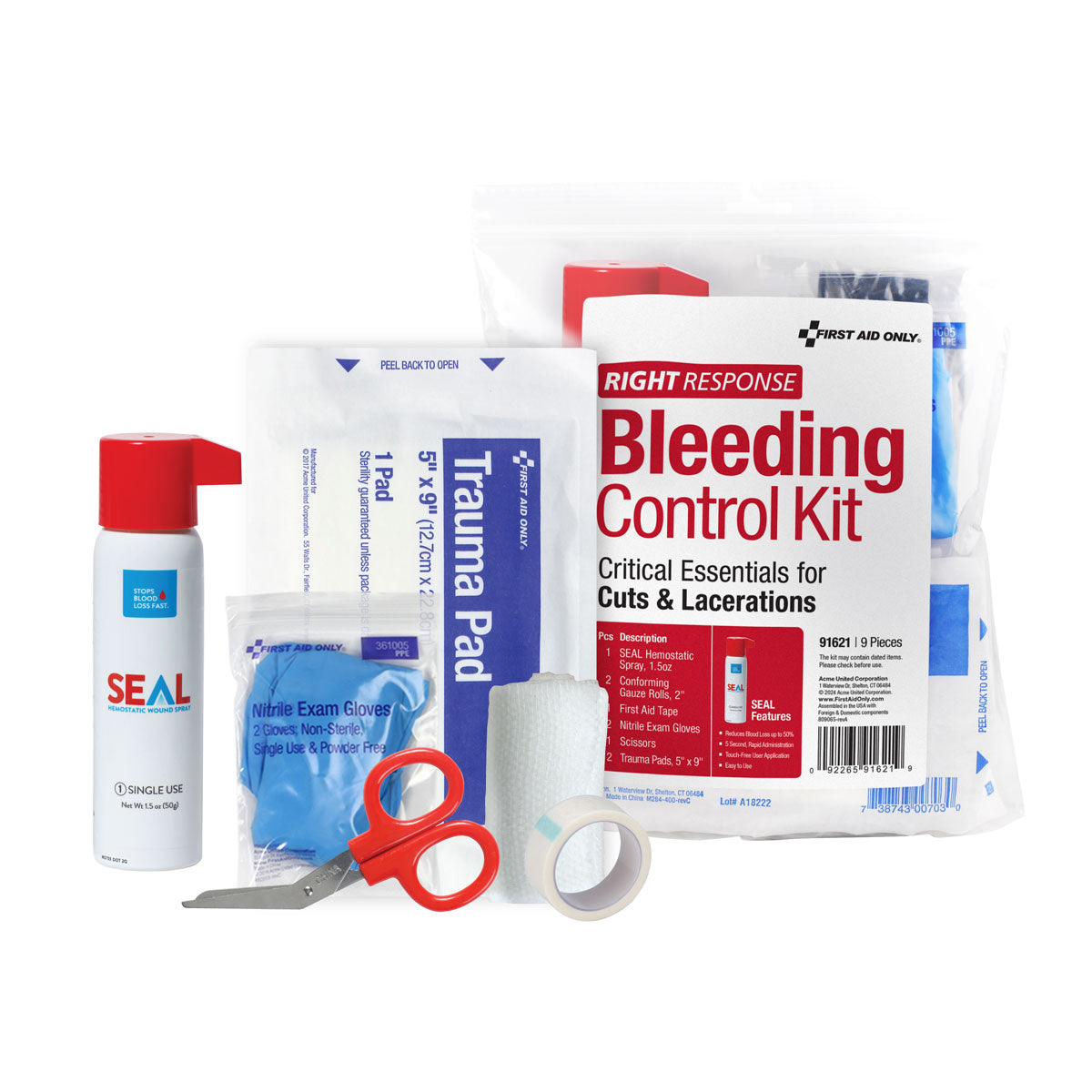 Critical Essentials Bleeding Control Kit For Cuts & – firstaidonly