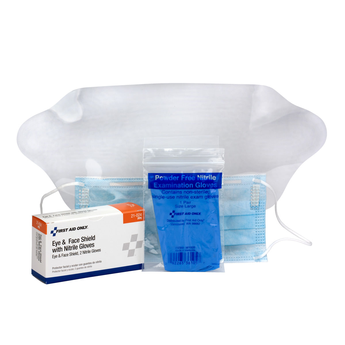Eye & Face Shield with Gloves Kit - First Aid Only – firstaidonly