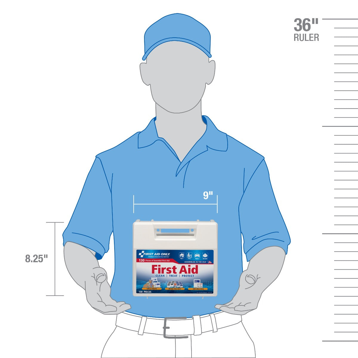 First Aid Kit 130 Piece Plastic Case - First Aid Only – firstaidonly