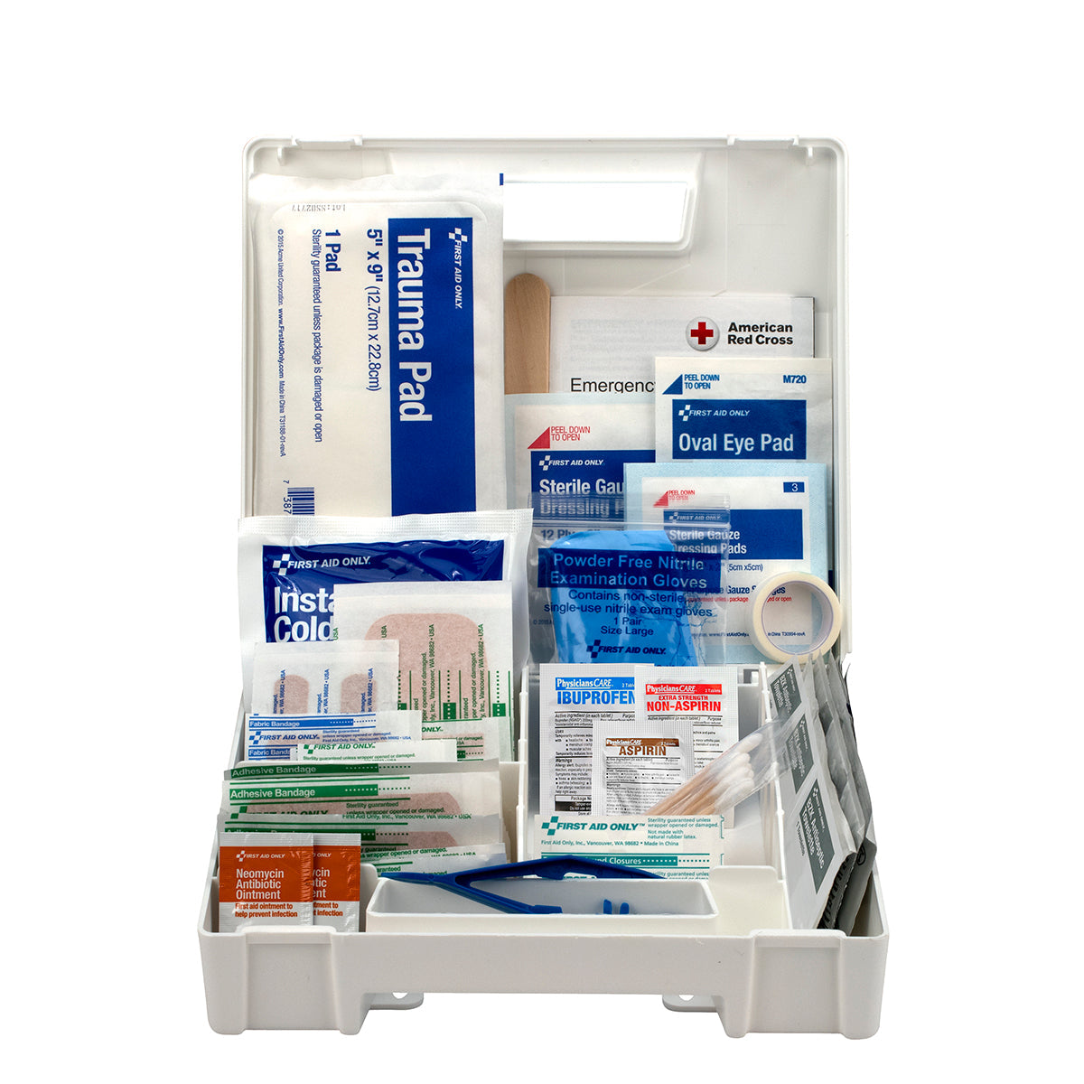 First Aid Kit 130 Piece Plastic Case - First Aid Only – firstaidonly