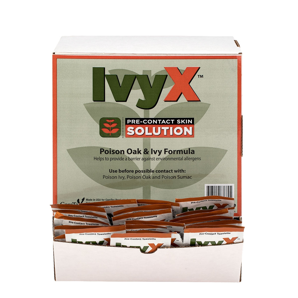 IvyX Pre-Contact Lotion Packets 50 Per Box. Poison Oak – firstaidonly