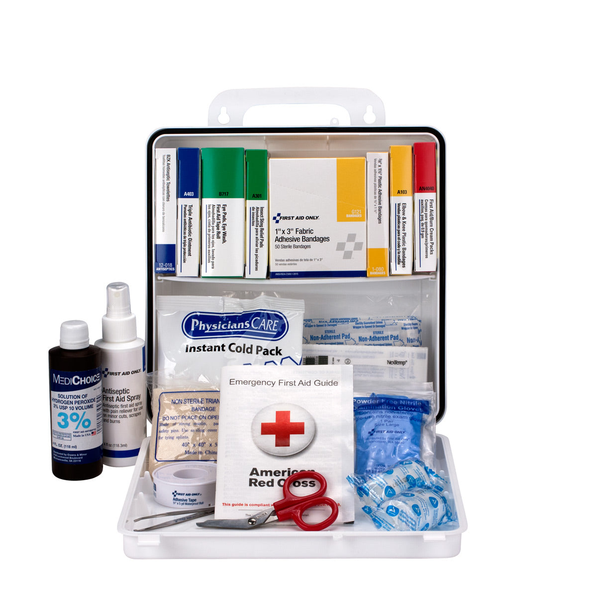 Pediatric 25 Person First Aid Kit Plastic Case - First – firstaidonly