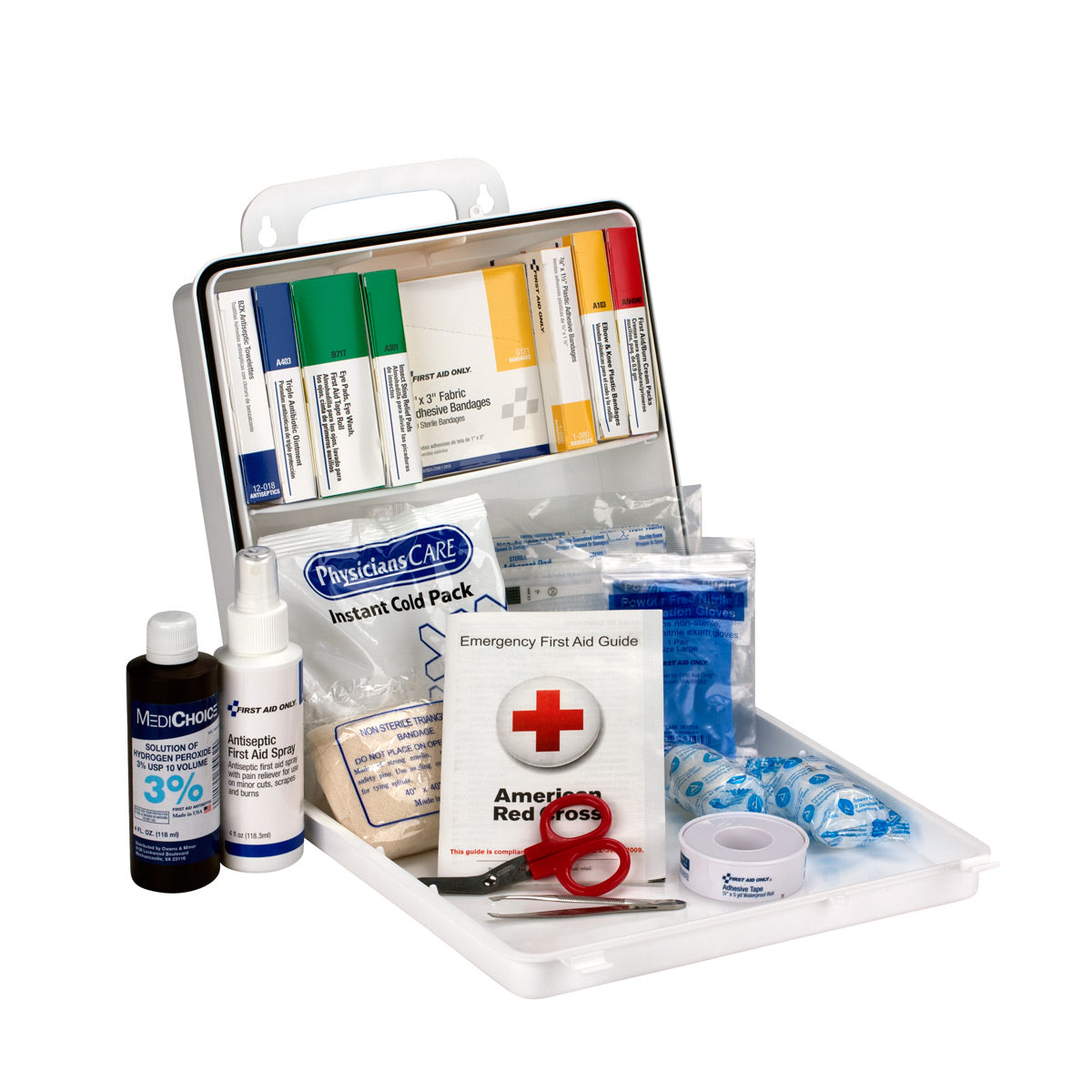 Pediatric 25 Person First Aid Kit Plastic Case - First – firstaidonly